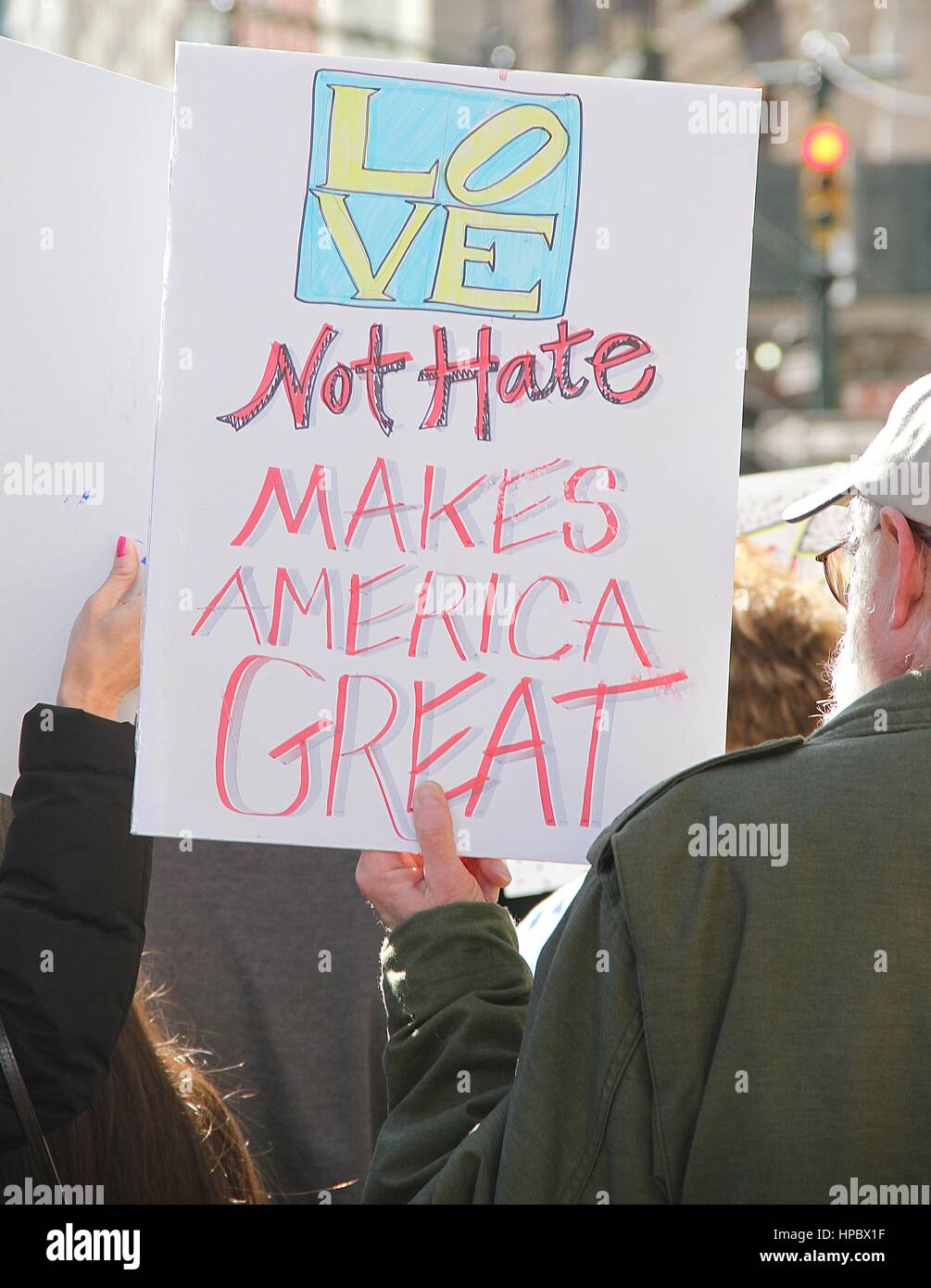 New York, NY, USA. 20th Feb, 2017. Participants in the 'Not My ...
