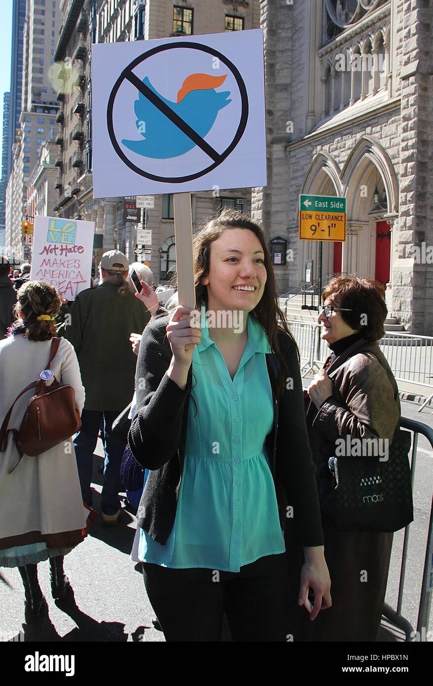 New York, NY, USA. 20th Feb, 2017. Participants in the 'Not My ...