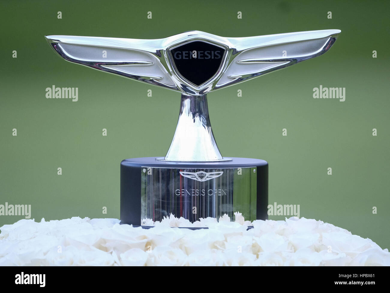 Los Angeles, California, USA. 19th Feb, 2017. A trophy for the PGA Tour ...