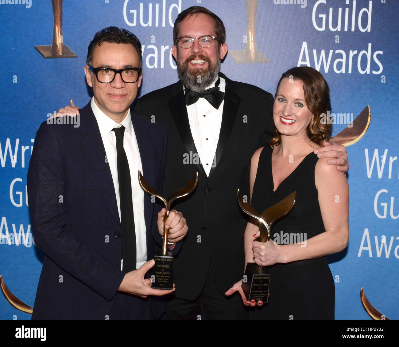 Fred Armisen and Fran Gillespie pose in the press room of the 2017 ...