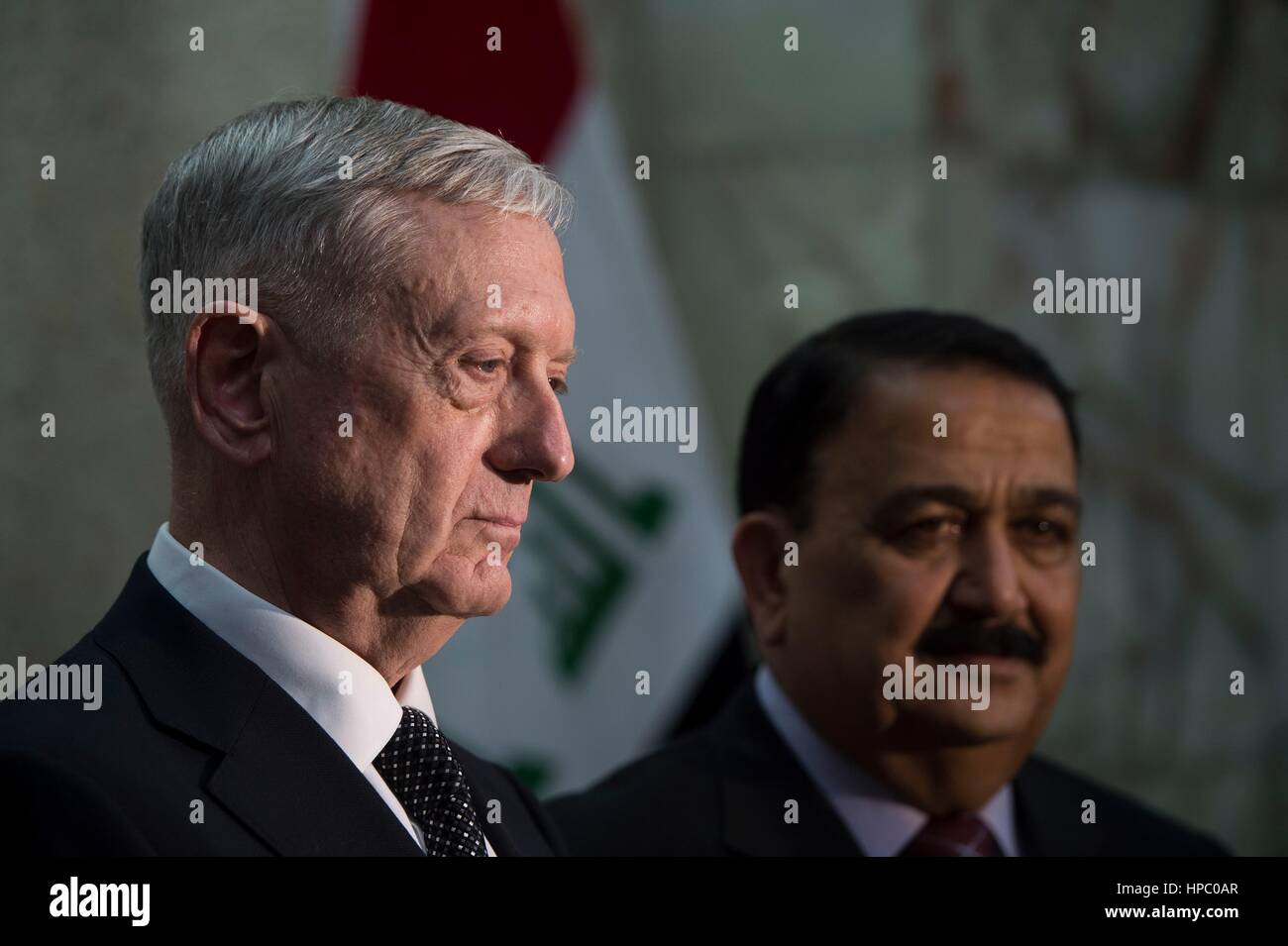 Baghdad, Iraq. 20th Feb, 2017. U.S. Secretary of Defense Jim Mattis ...