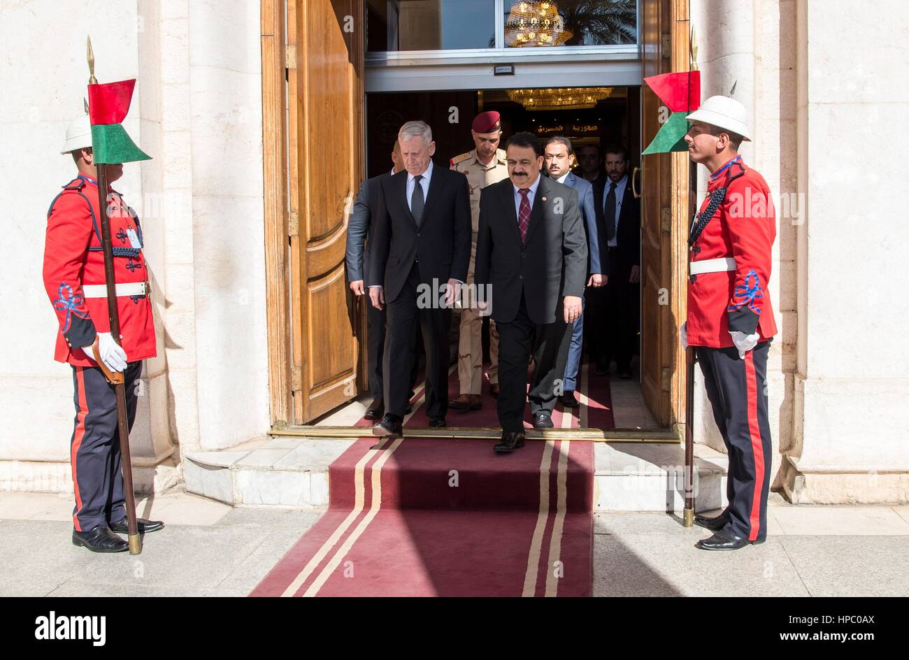 Baghdad, Iraq. 20th Feb, 2017. U.S. Secretary of Defense Jim Mattis ...