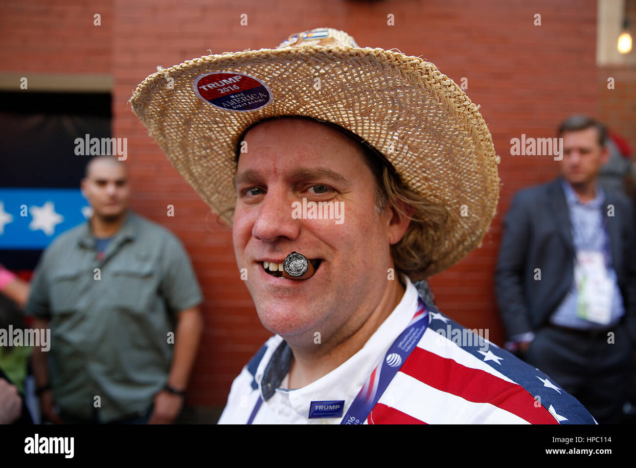 Colorado delegate Stephen Barlock of Denver, Colorado, poses for a ...