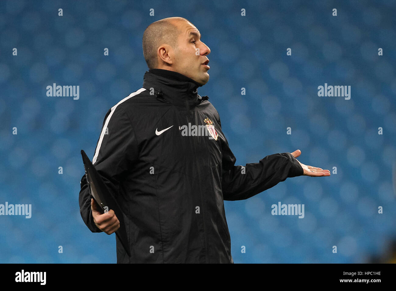 Manchester, UK. 20th Feb, 2017. Monaco Manager Leonardo Jardim during ...