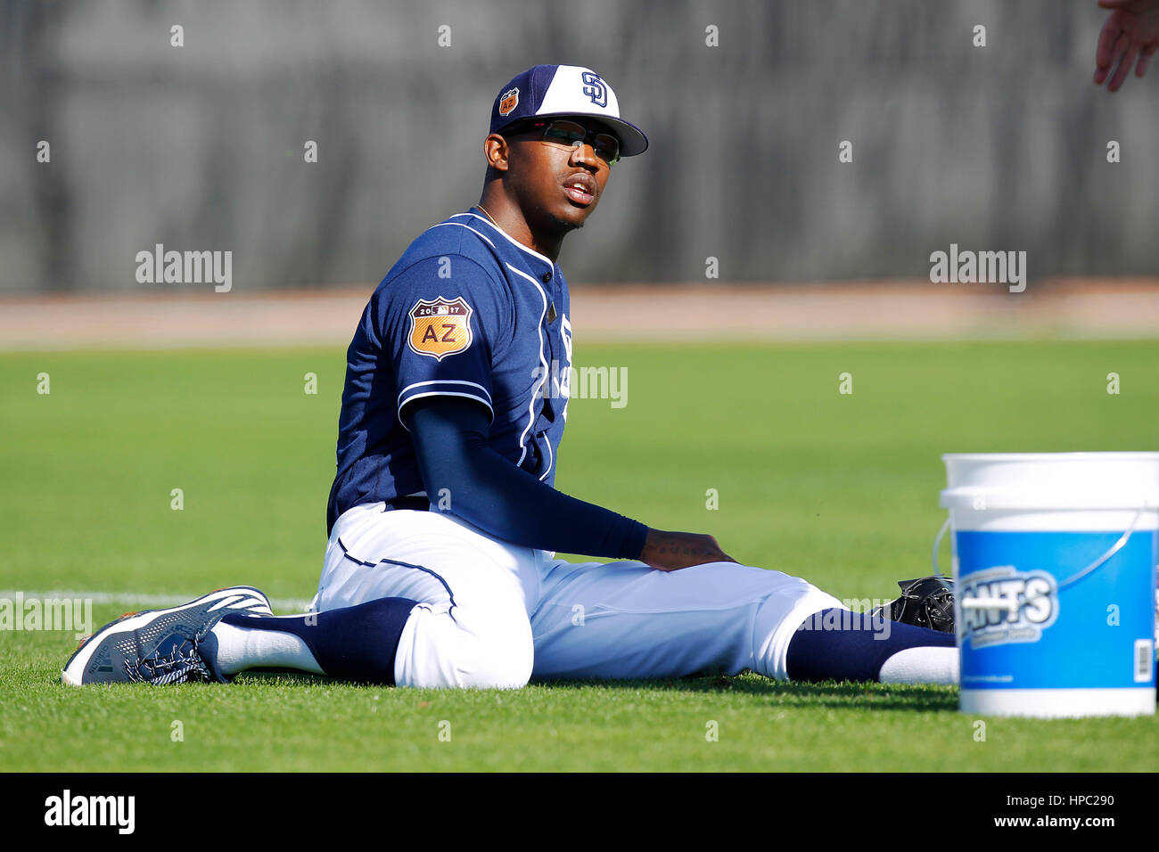 Peoria, AZ, USA. 20th Feb, 2017. San Diego Padres pitcher Tyrell ...