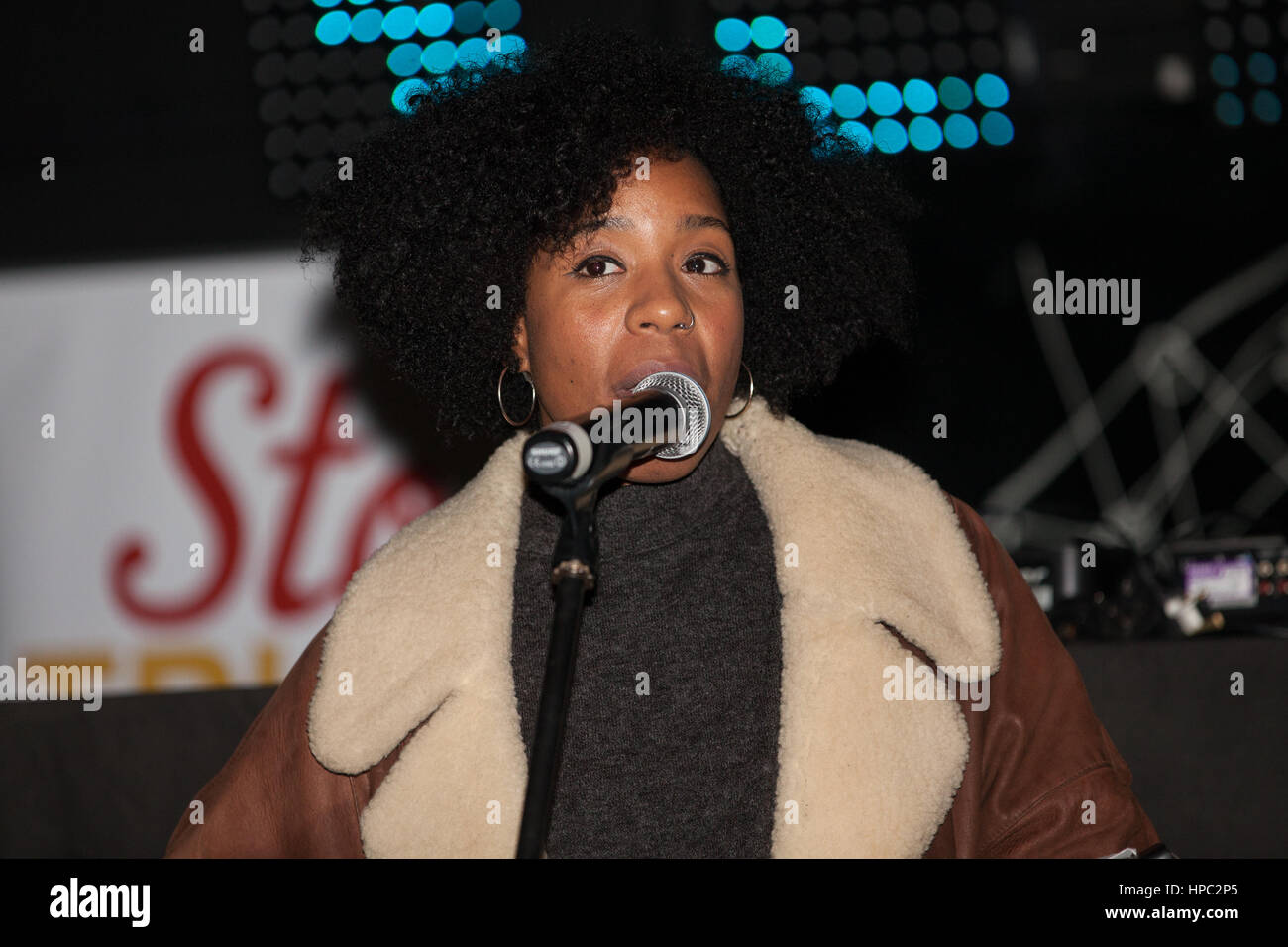 London, UK. 20th February, 2017. Gracie Mae of Against Borders for ...