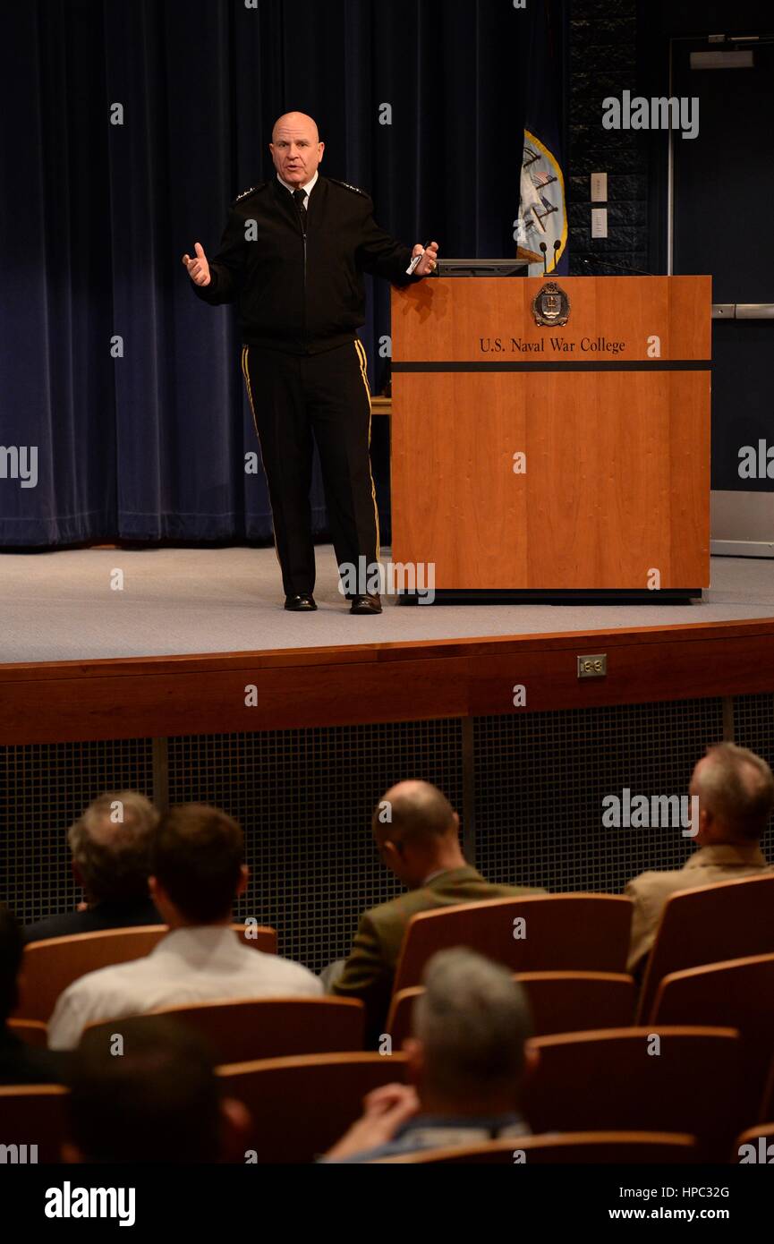 Lt. Gen. H. R. McMaster during an event at the U.S. Naval War College ...