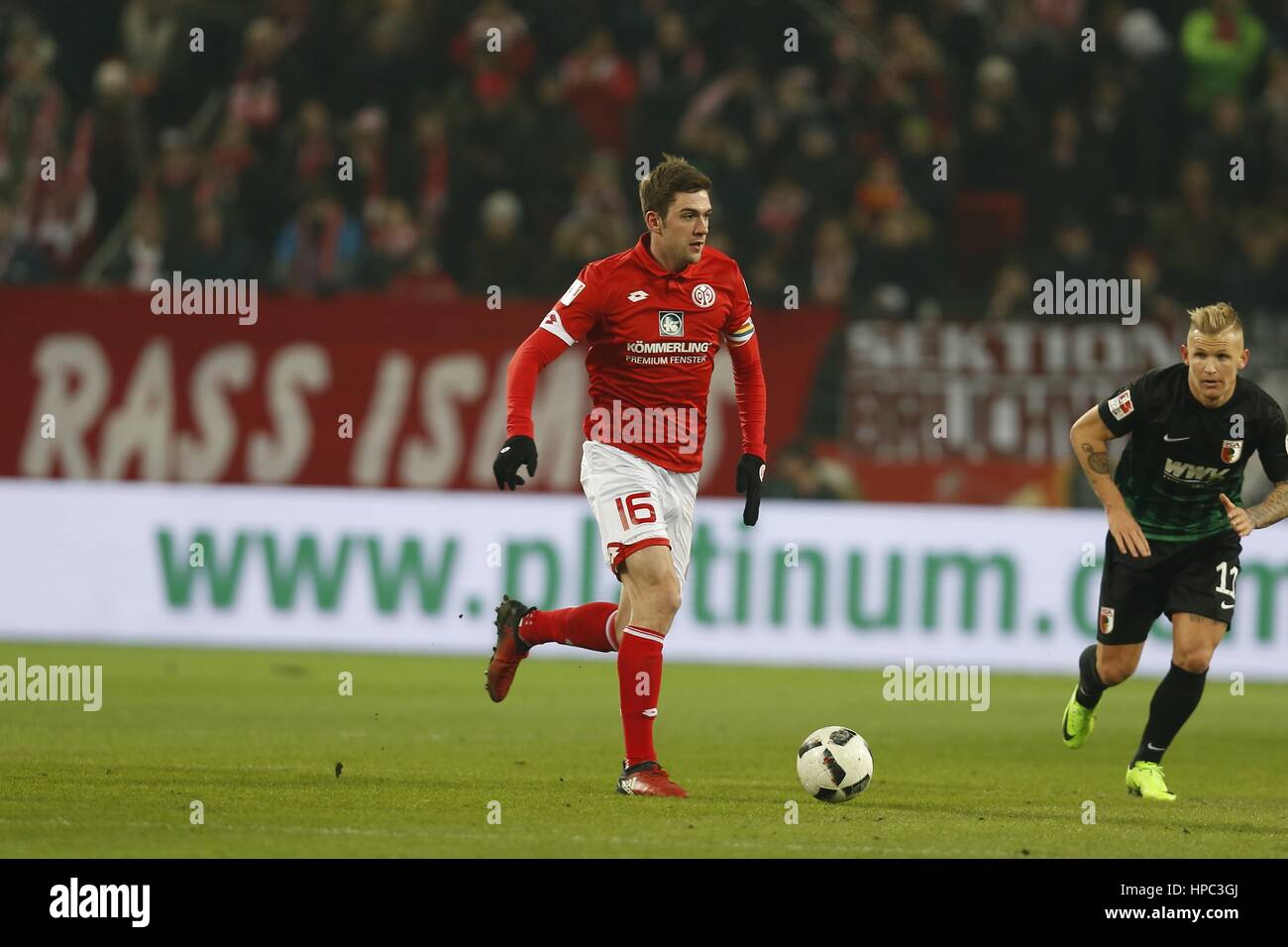 Mainz, Germany. 11th Feb, 2017. Stefan Bell (Mainz) Football/Soccer ...