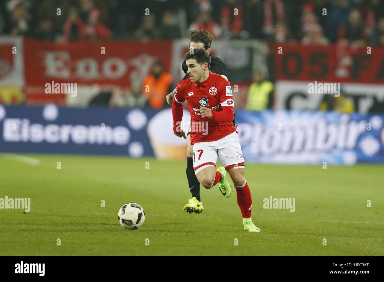 Mainz, Germany. 11th Feb, 2017. Jairo Samperio (Mainz) Football/Soccer ...