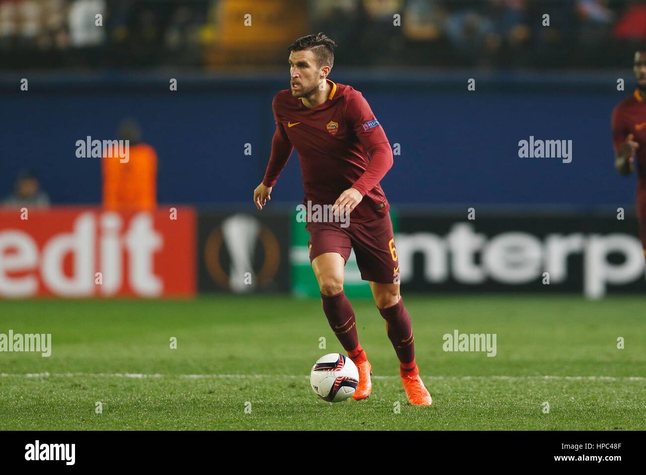 Villarreal, Spain. 16th Feb, 2017. Kevin Strootman (Roma) Football ...