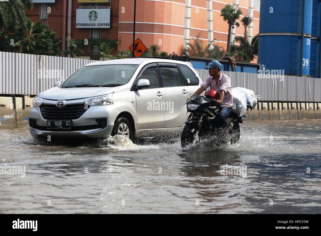 Jakarta, Indonesia. 21st Feb, 2017. The rain that fell a few days in ...