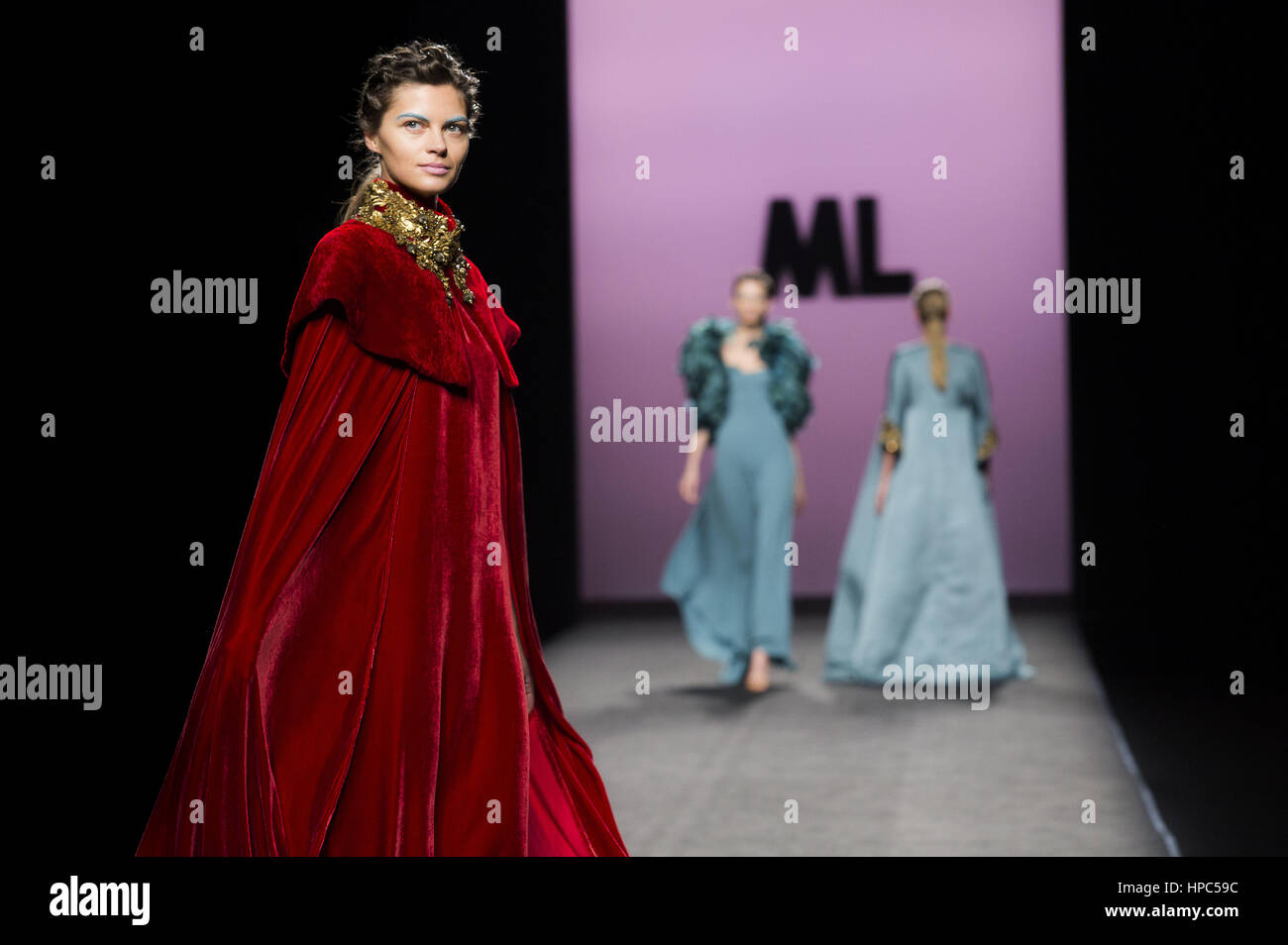Madrid, Spanien. 19th Feb, 2017. Models at the Marcos Luengo Fashion ...