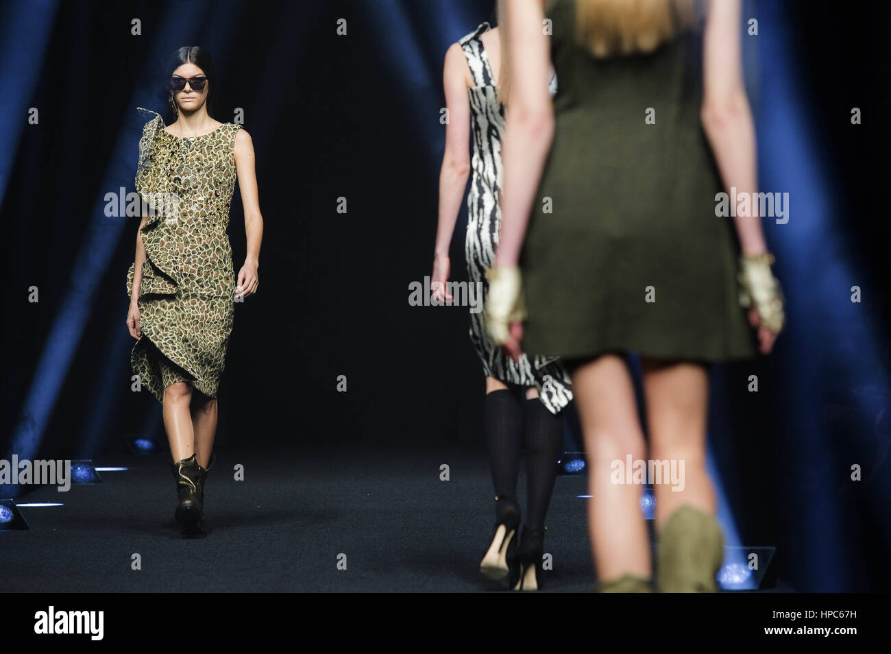 Madrid, Spanien. 20th Feb, 2017. Models during the Alvarno Fashion Show ...