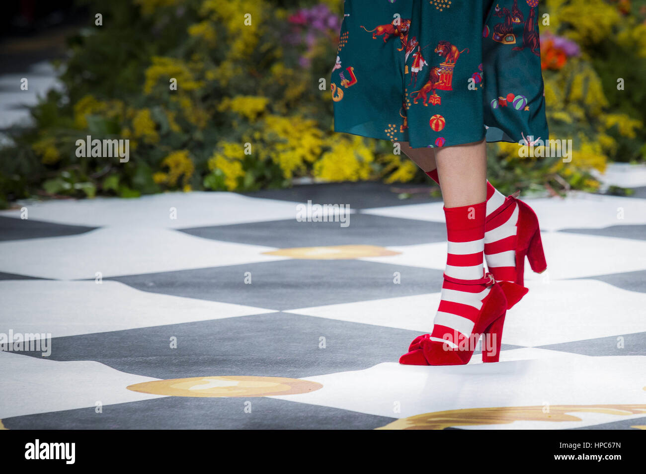 Madrid, Spanien. 20th Feb, 2017. Model during the Jorge Vazquez Fashion ...