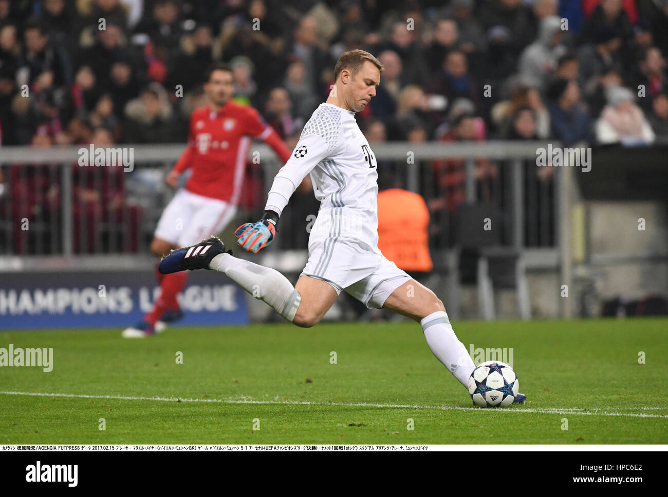 Munich, Germany. 15th Feb, 2017. Manuel Neuer (Bayern) Football/Soccer ...