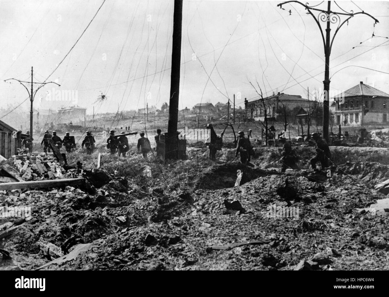 The Nazi propaganda image shows German Wehrmacht soldiers in the ...
