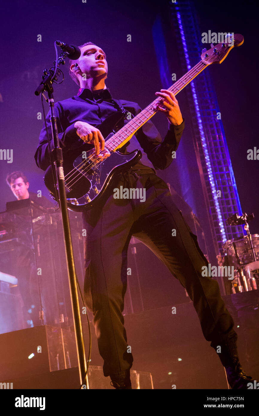 Milan, Italy. 20th Feb, 2017. The English indie pop band THE XX ...