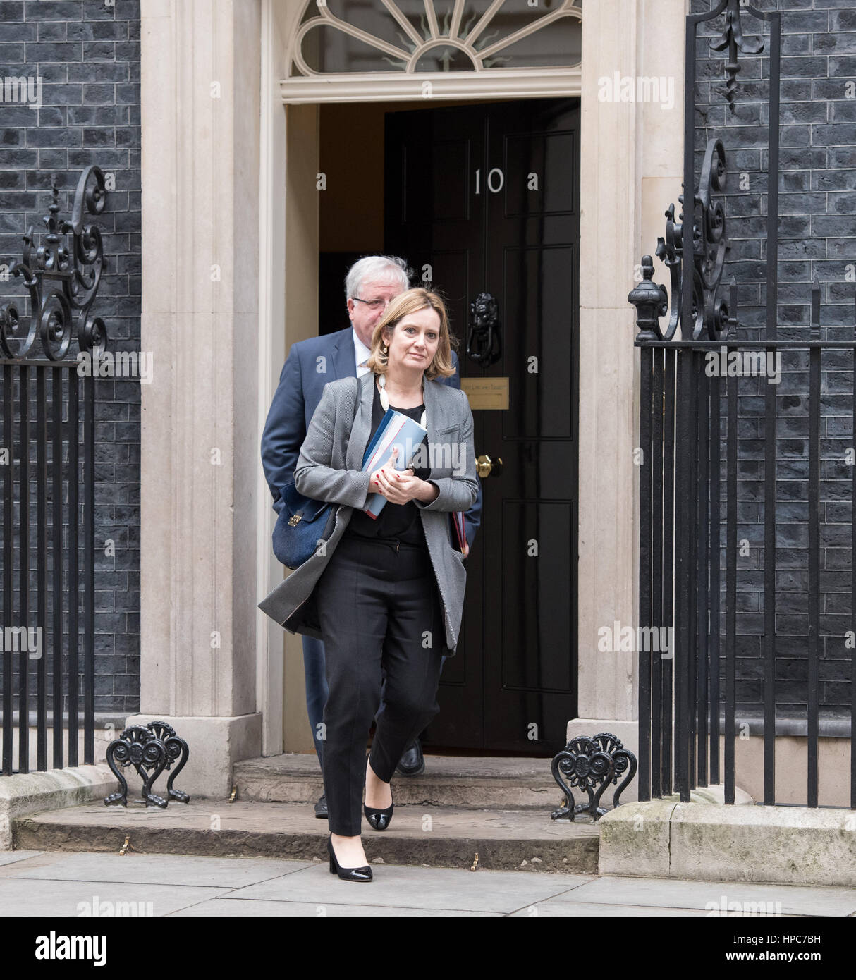 London, UK. 21st Feb, 2017. Amber Rudd, Home Secretary, leaves 10 ...