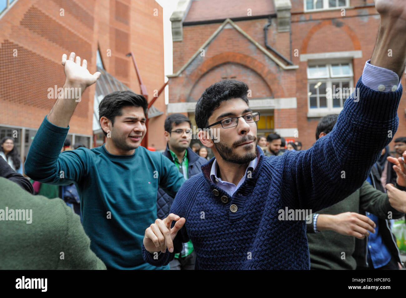 London, UK. 21st Feb, 2017. Pakistani students at the London School of ...