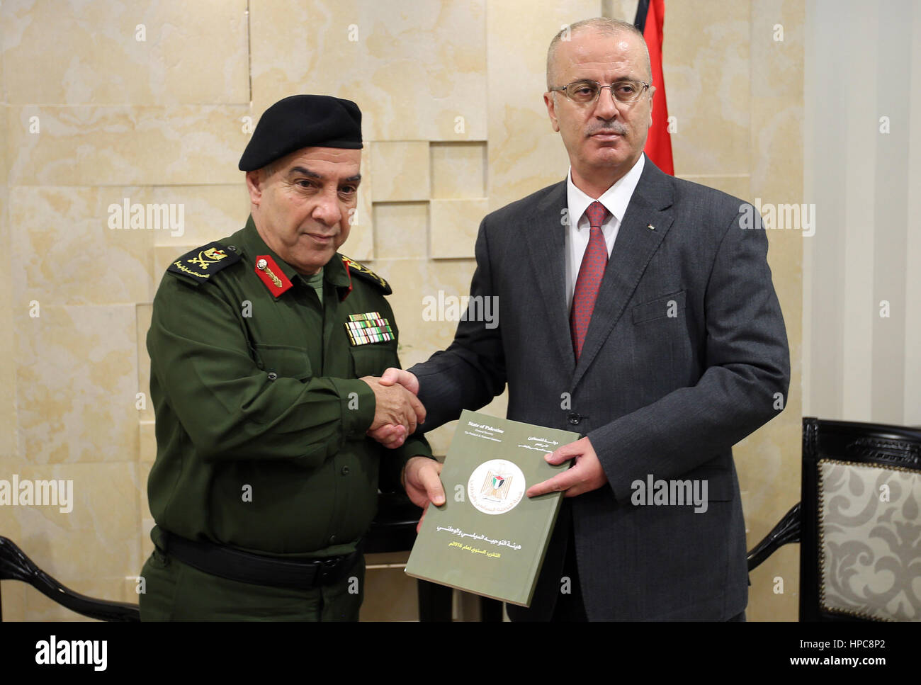 Ramallah, West Bank, Palestinian Territory. 21st Feb, 2017. Palestinian ...