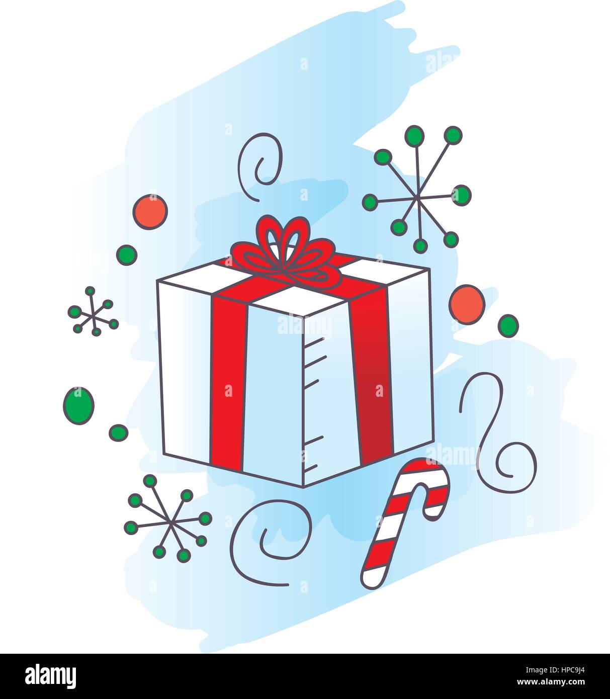 Cartoon wrapped present Stock Vector Images - Alamy