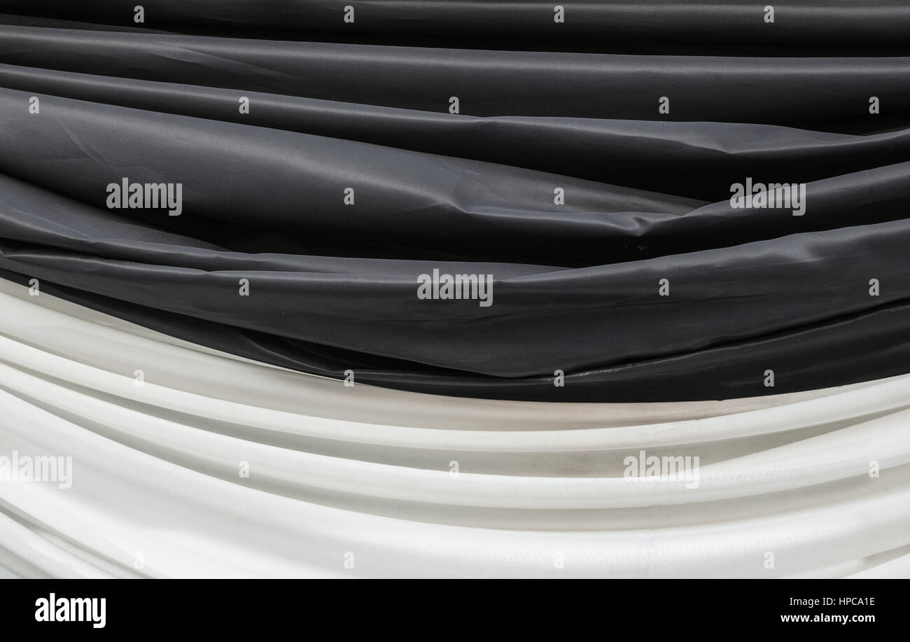 Closeup to Black and White Fabric in Funeral Ceremony Background Stock ...