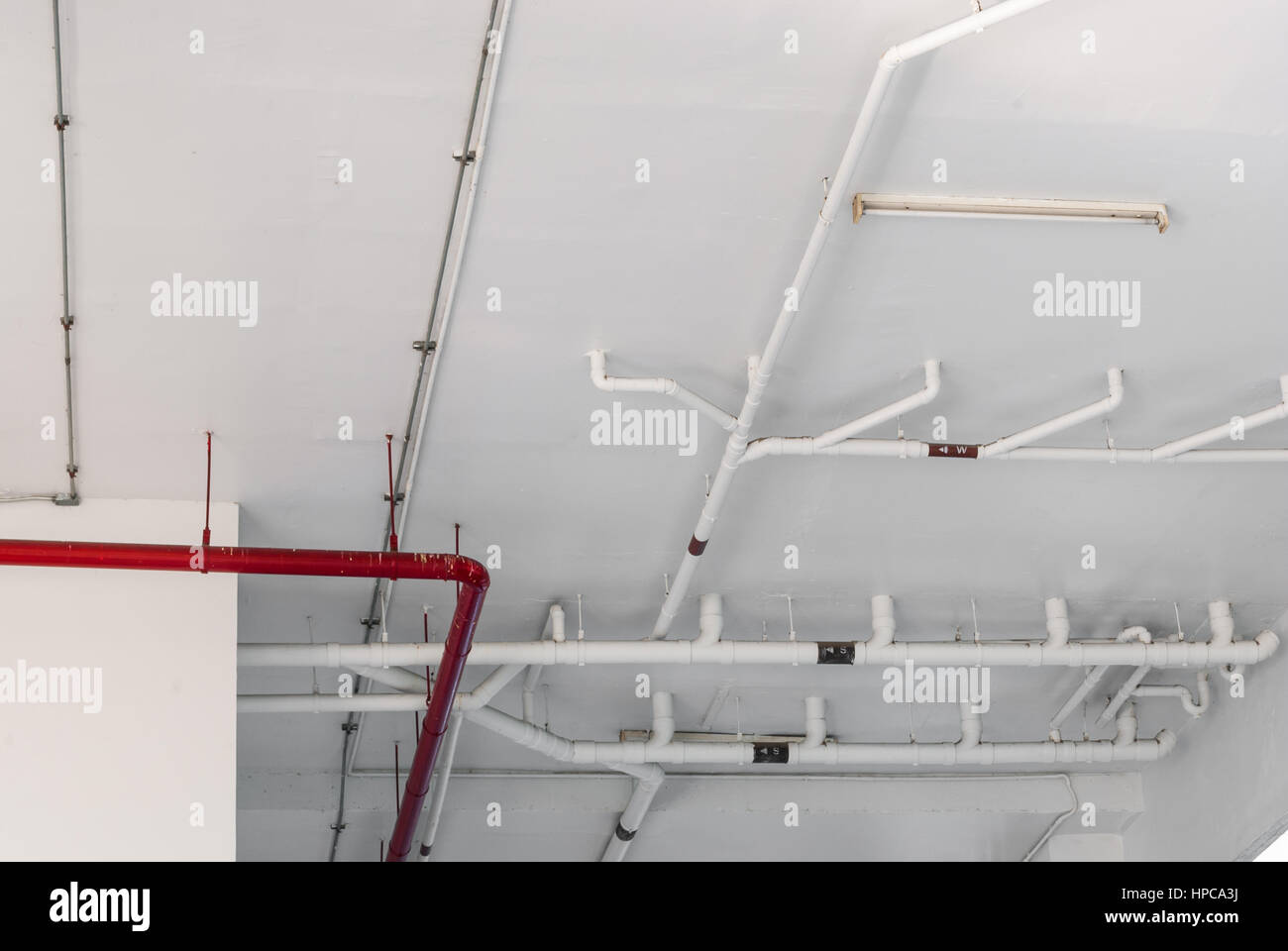 Red pipe ceiling hi-res stock photography and images - Alamy
