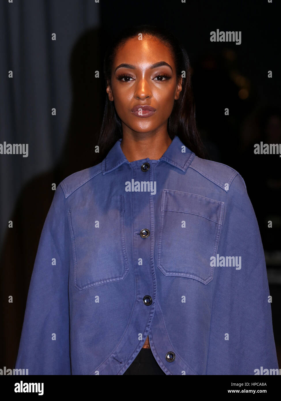 Jourdan Dunn attending the Burberry London Fashion Week Show at Makers ...