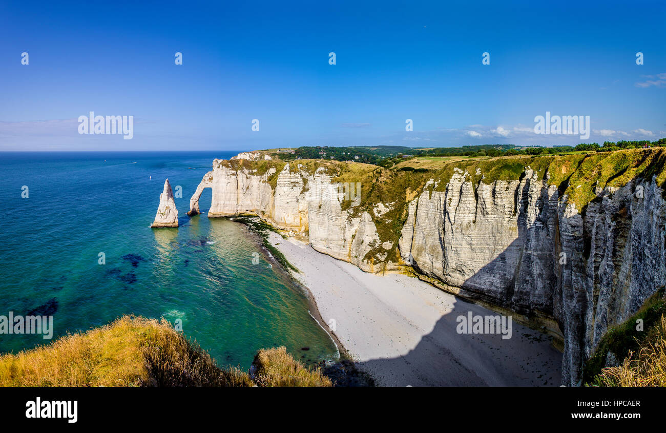The famous cliffs of Etretat, Normandy, France Stock Photo - Alamy