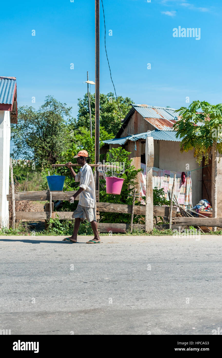 Madagascar, daily life in the rural area - countryside Stock Photo - Alamy