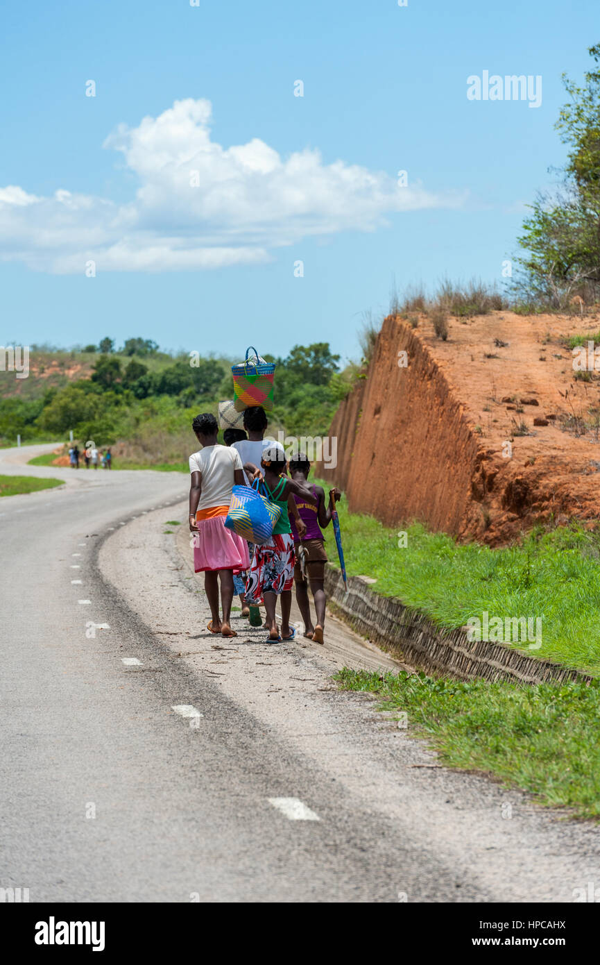 Madagascar, daily life in the rural area - countryside Stock Photo - Alamy