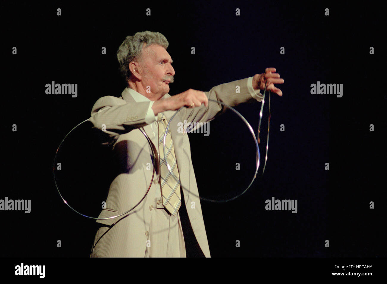 Magician Mark Raffles on stage 2007 Stock Photo - Alamy