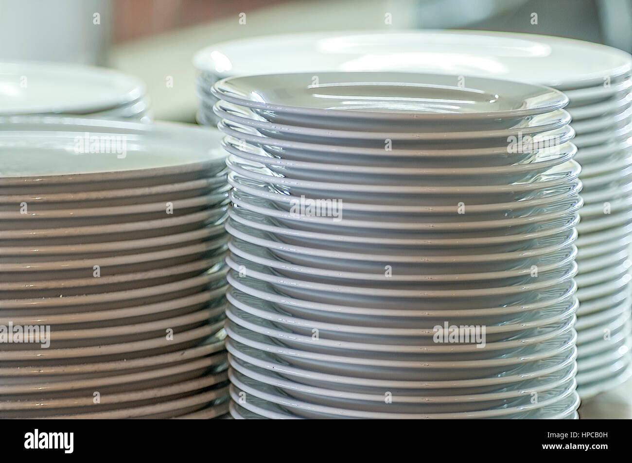 dishes group in kitchen Stock Photo - Alamy