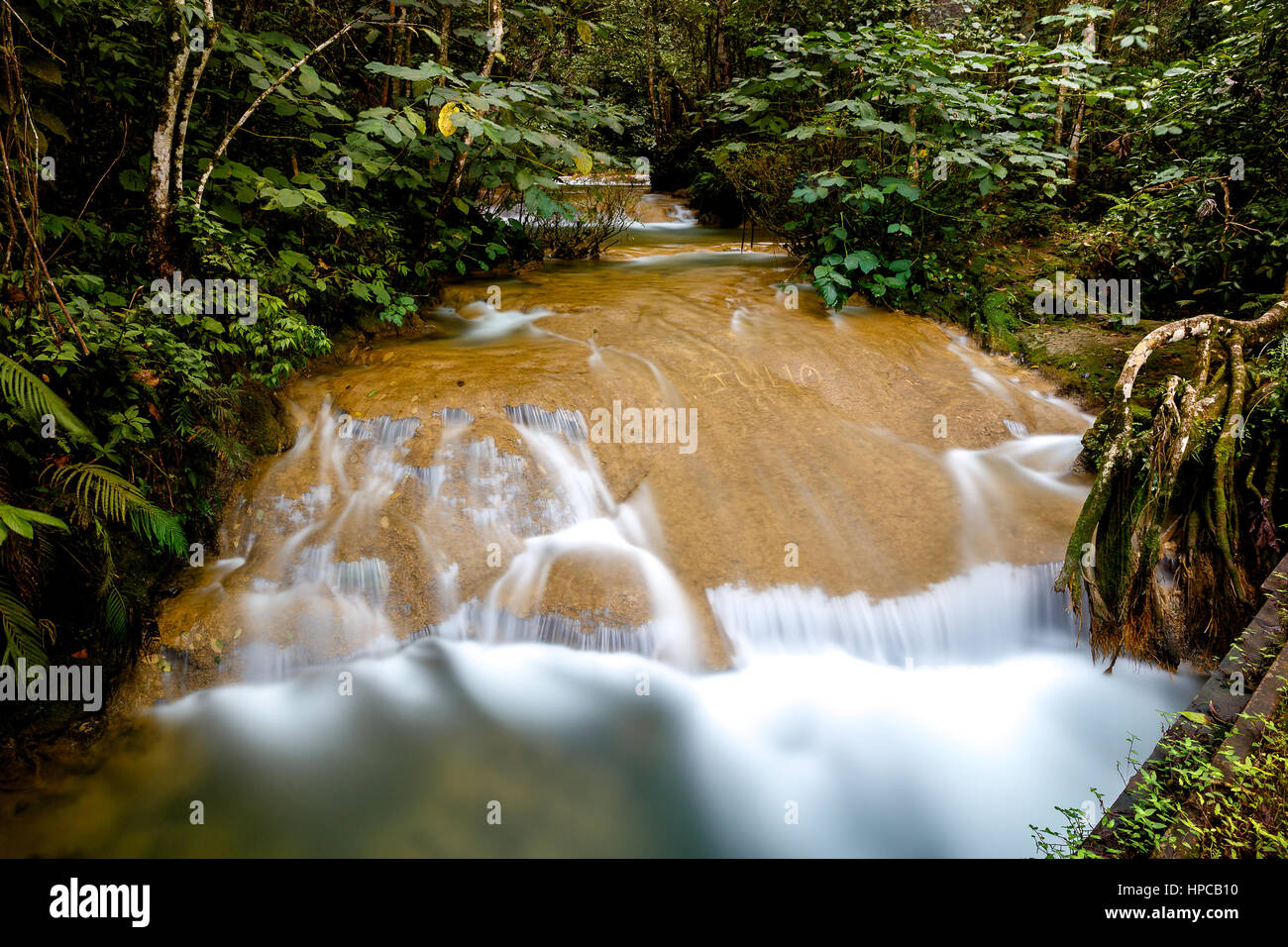 The famous waterfalls of El Nicho on Cuba Stock Photo - Alamy