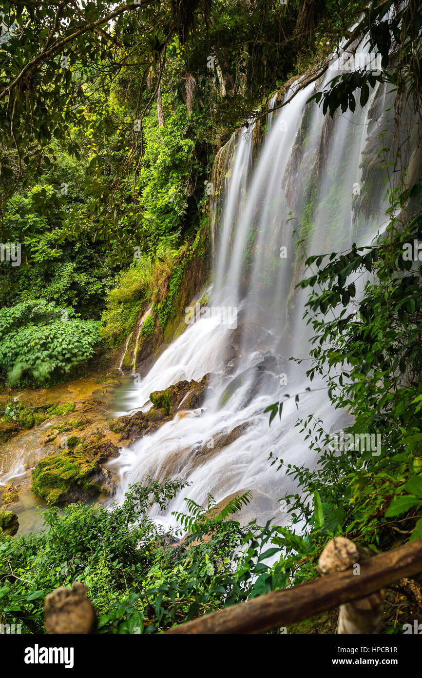 The famous waterfalls of El Nicho on Cuba Stock Photo - Alamy
