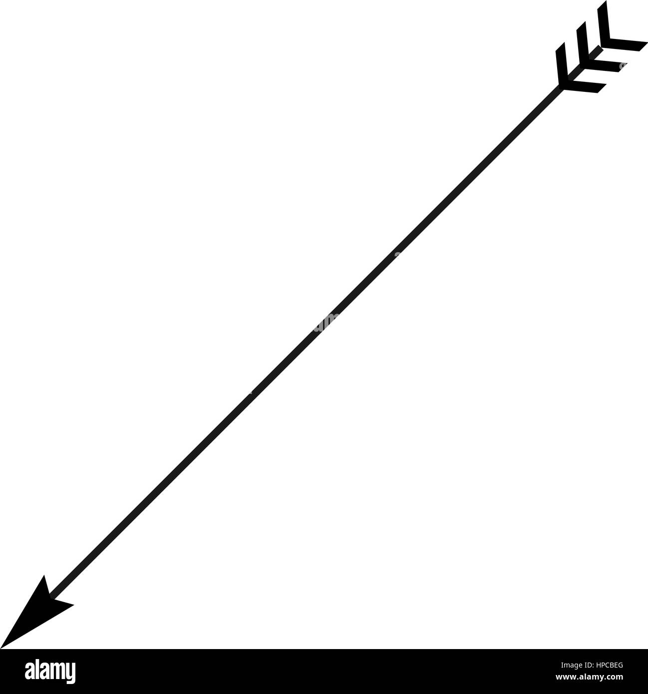 Arrow silhouette vector vectors hi-res stock photography and images - Alamy