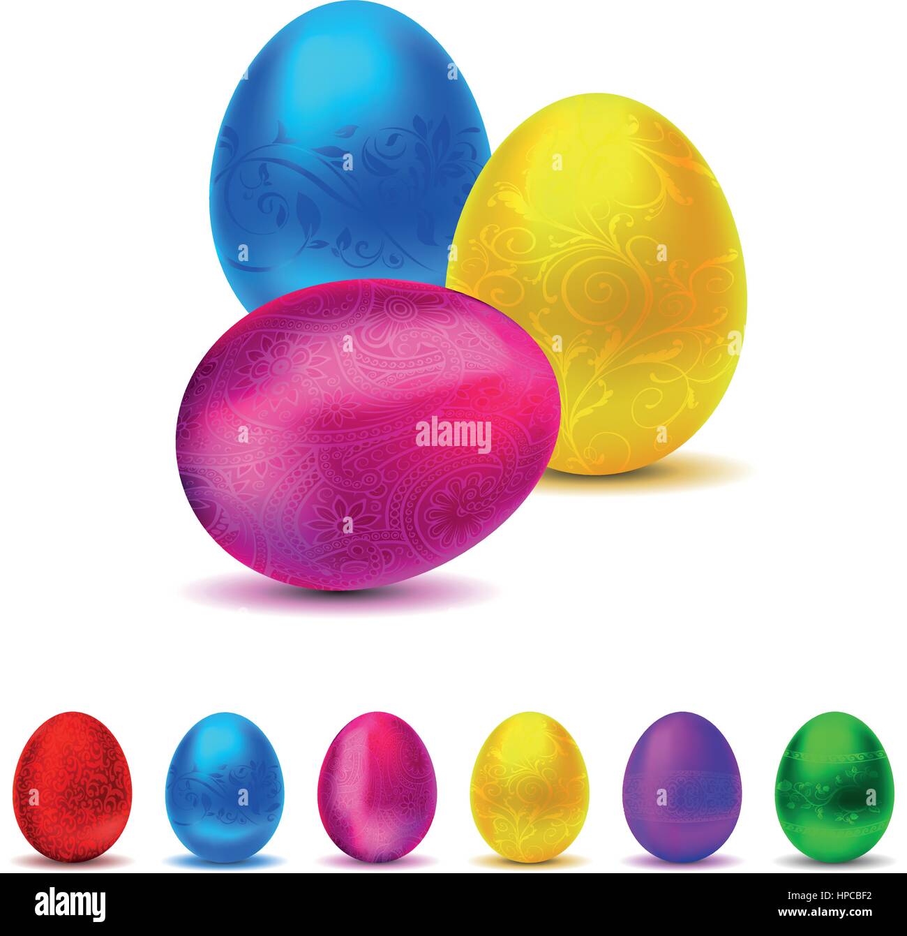 6 eggs Stock Vector Images - Alamy