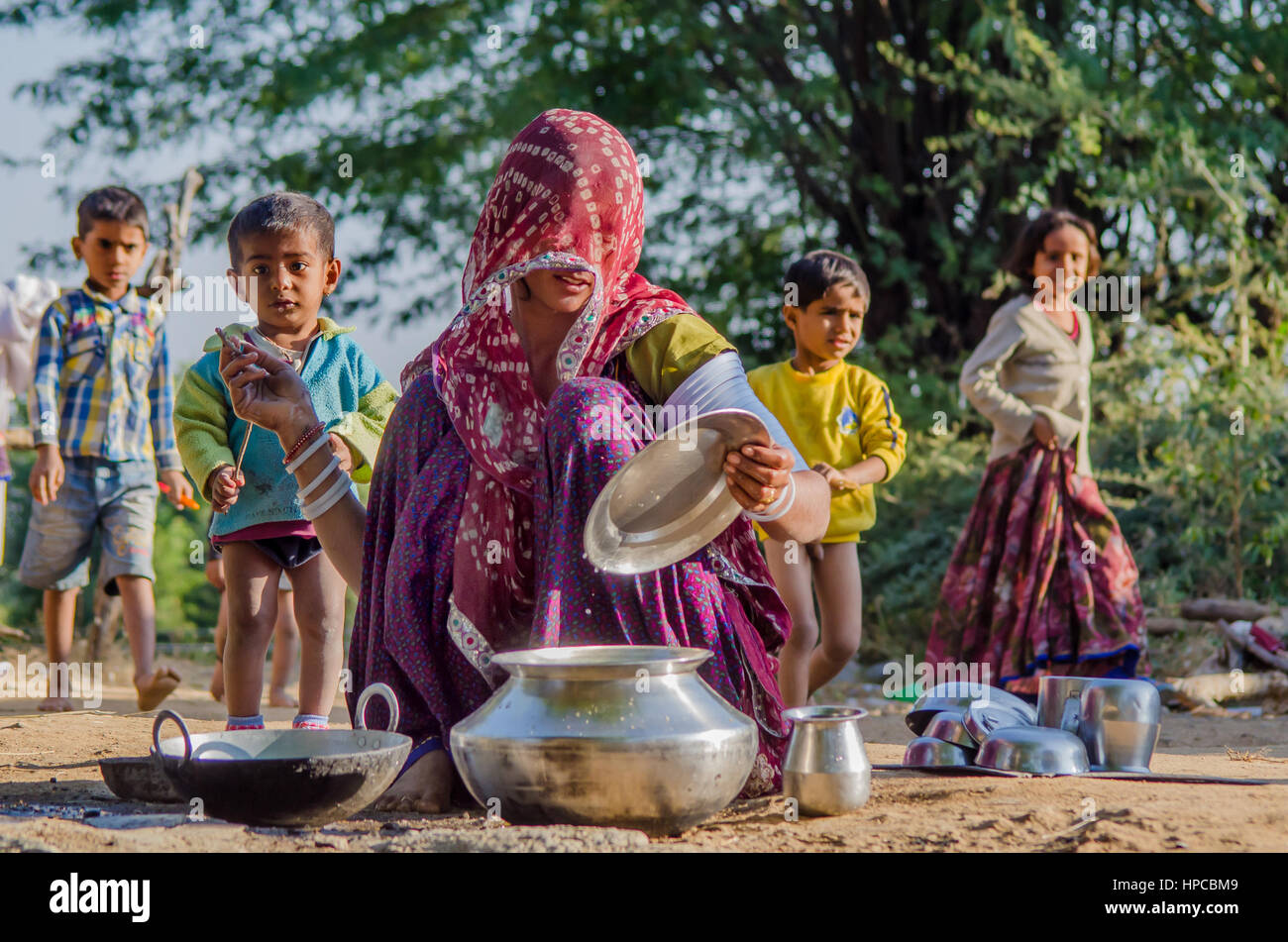 Indian lady cooking hi-res stock photography and images - Alamy