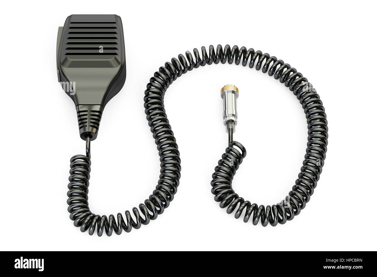 Push-to-talk microphone switch PTT, 3D rendering isolated on white ...