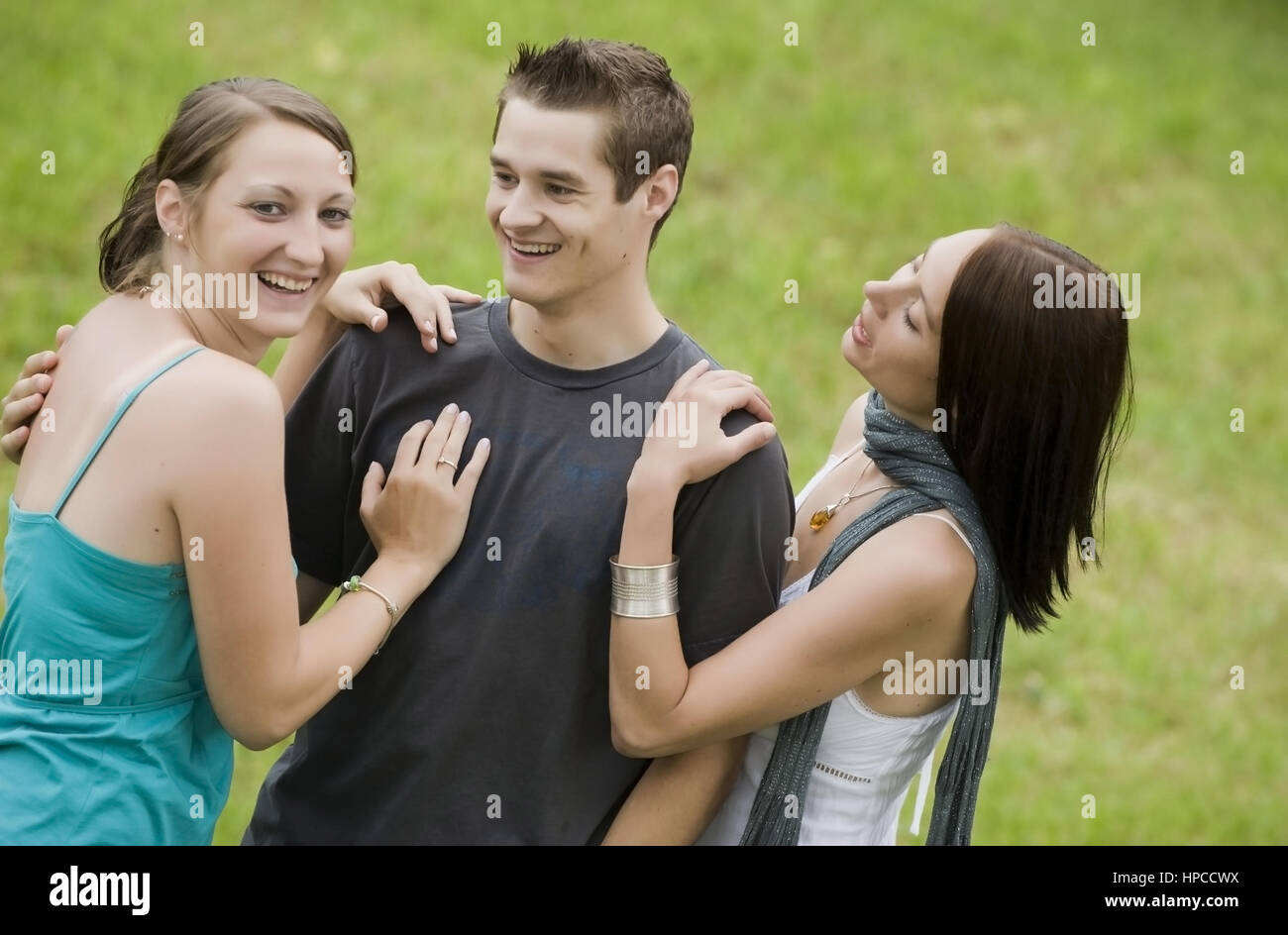 Model released , Drei junge Leute, 20+ - Young people Stock Photo - Alamy