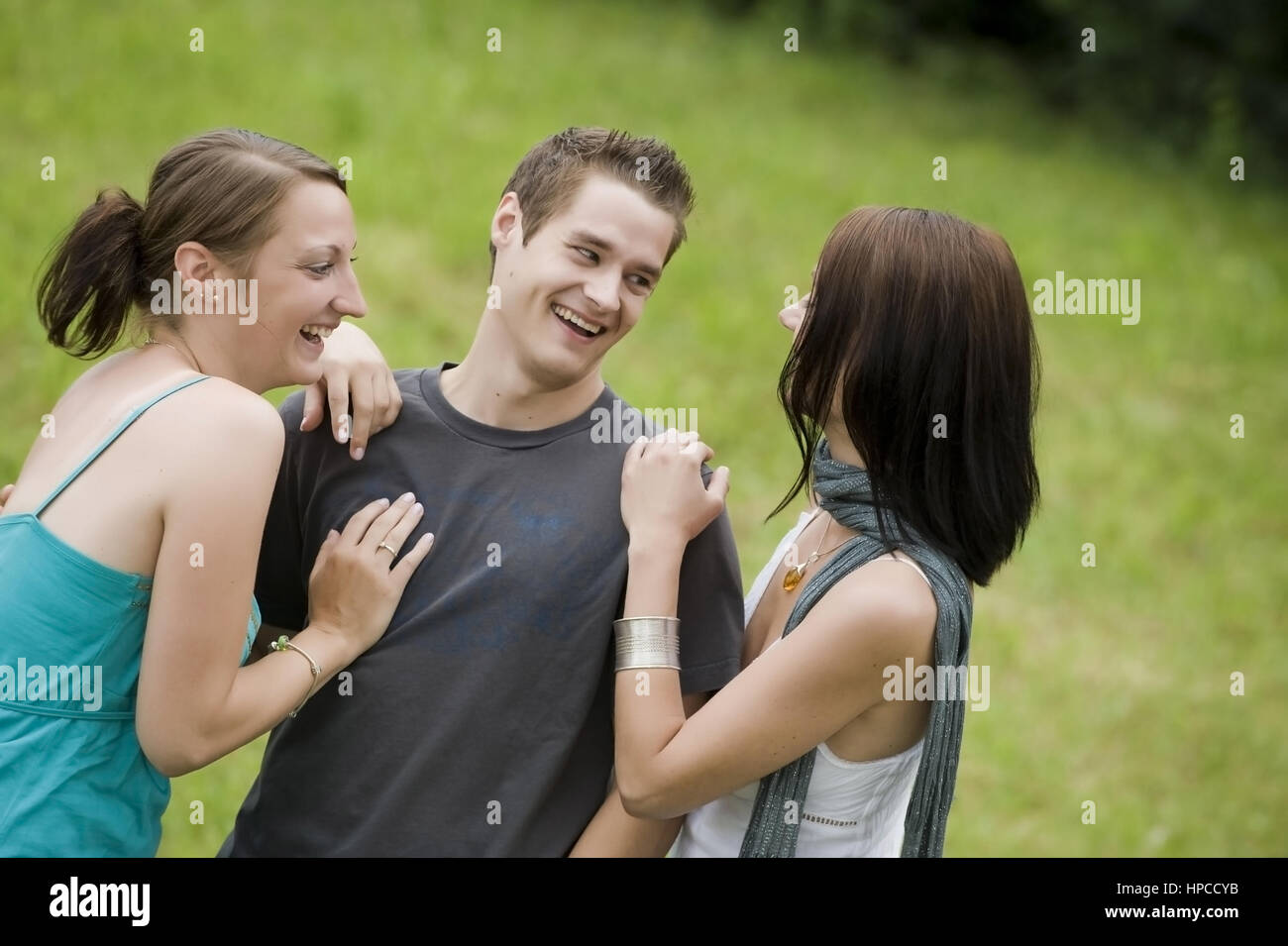 Model released , Drei junge Leute, 20+ - Young people Stock Photo - Alamy