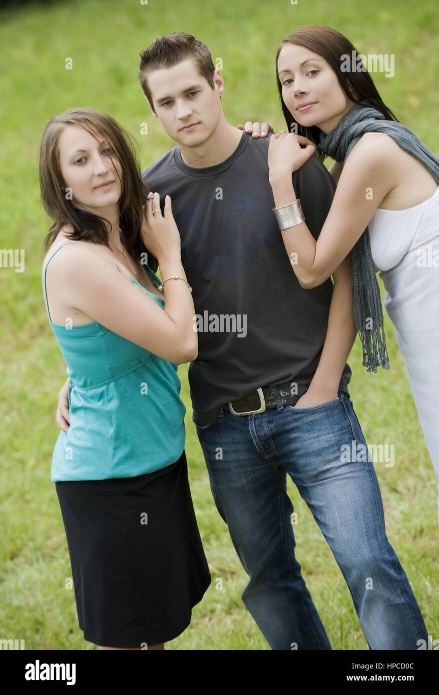 Drei junge Leute, 20+ - Young people Stock Photo - Alamy