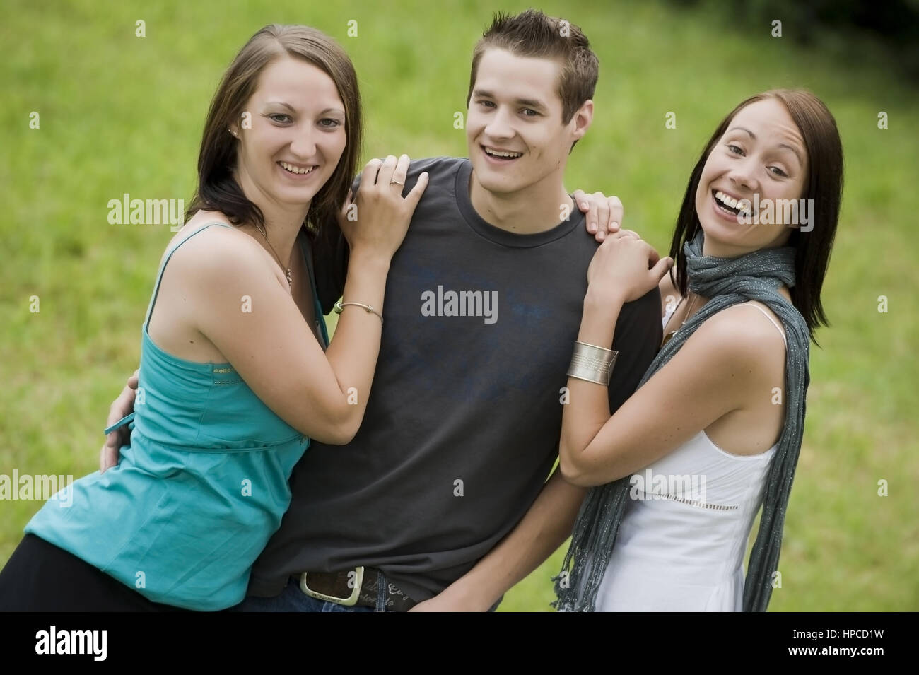Model released , Drei junge Leute, 20+ - Young people Stock Photo - Alamy