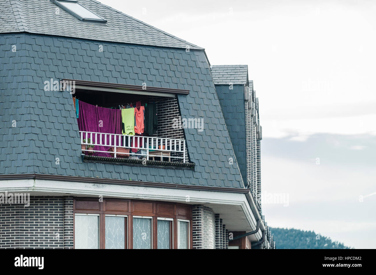 Clothes for drying on terrace hi-res stock photography and images - Alamy