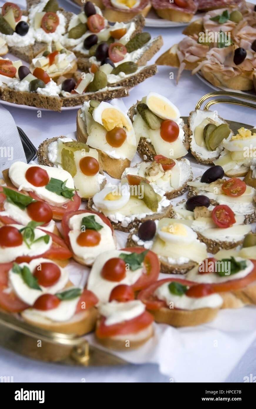 Belegte Broetchen - sandwiches Stock Photo - Alamy