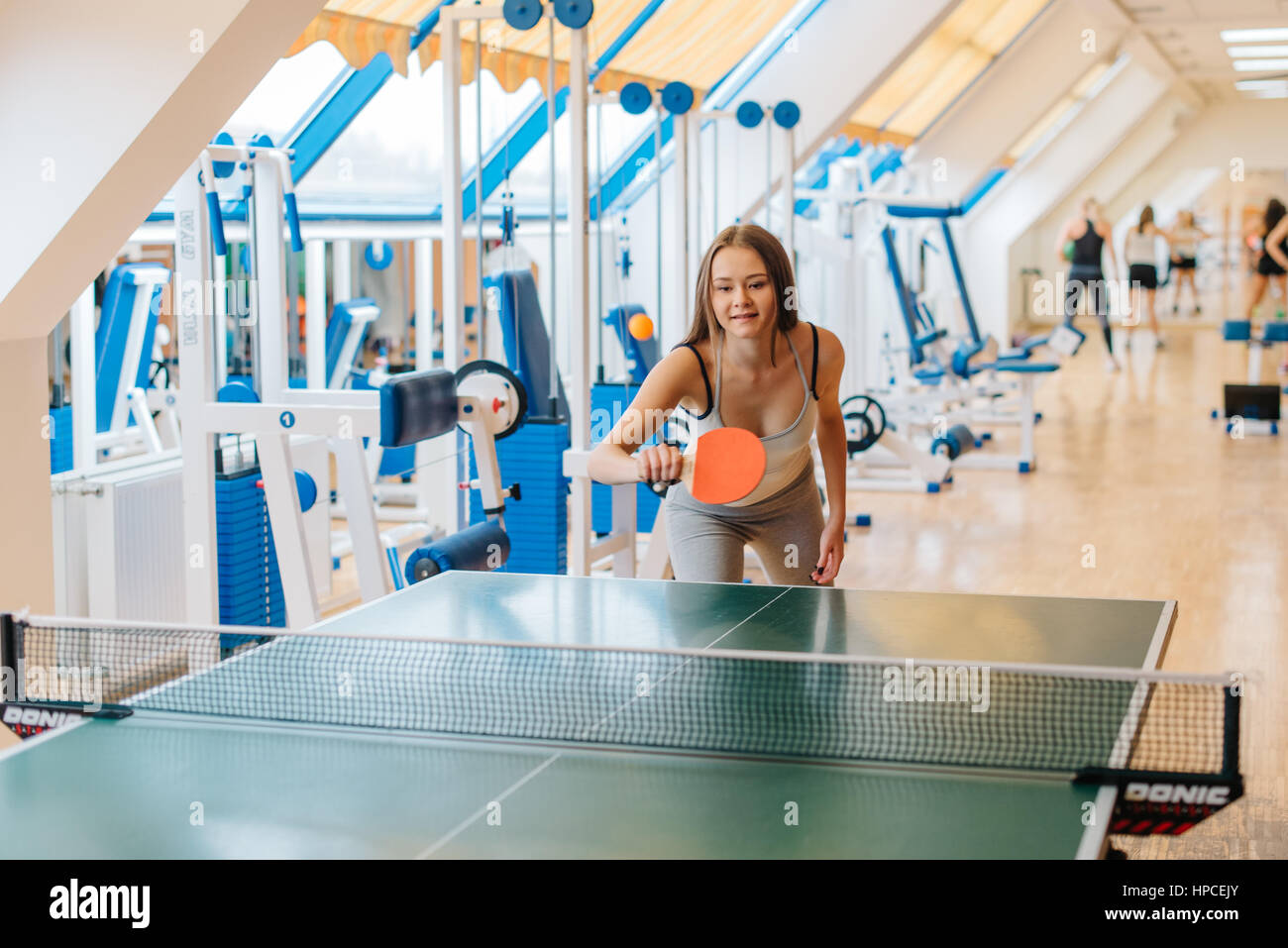 teenager playing Table Tennis/Ping-Pong Stock Photo - Alamy