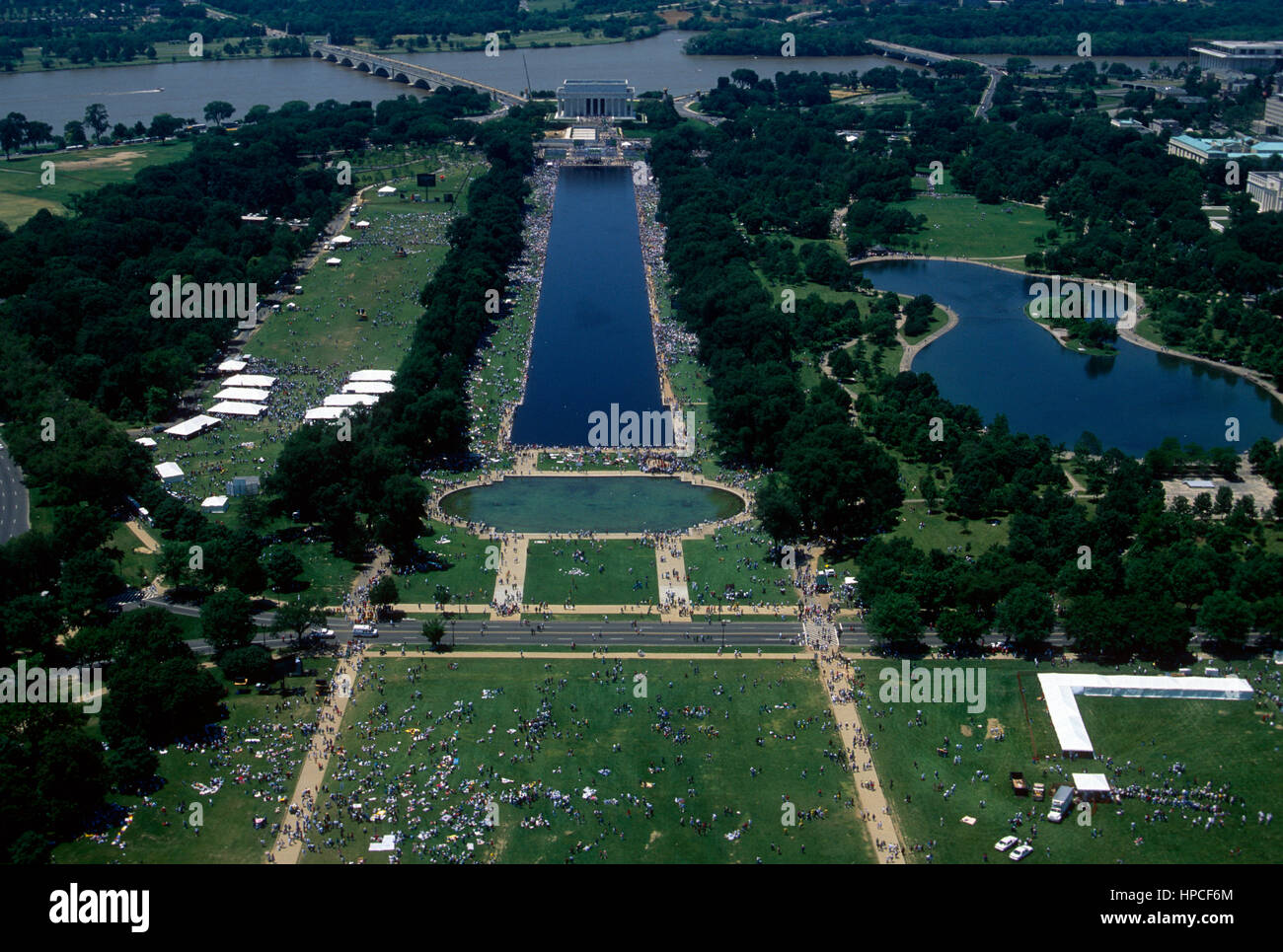 View from the top of the Washington monument looking west towards the ...