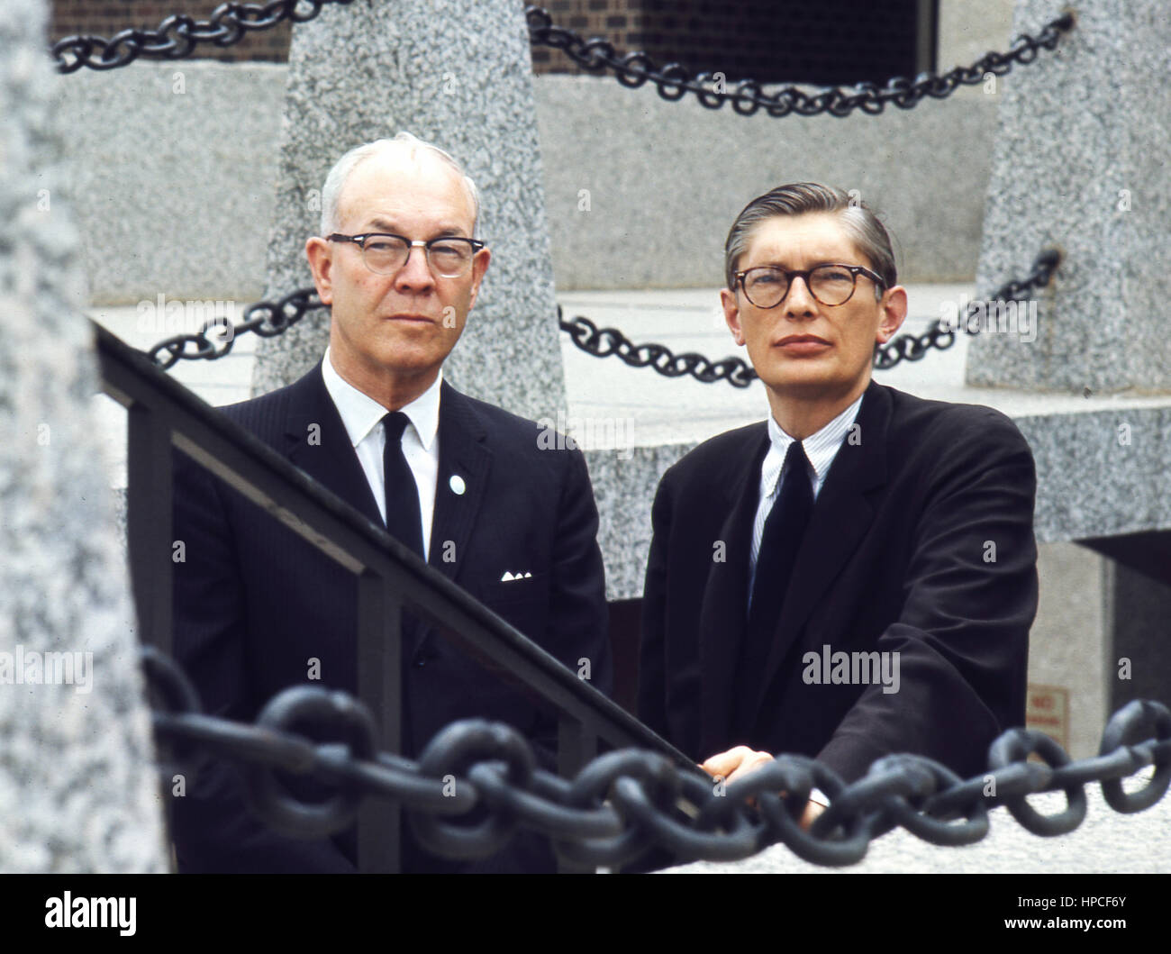 Walter Netsch with Chancellor Norman A. Parker at the University of ...