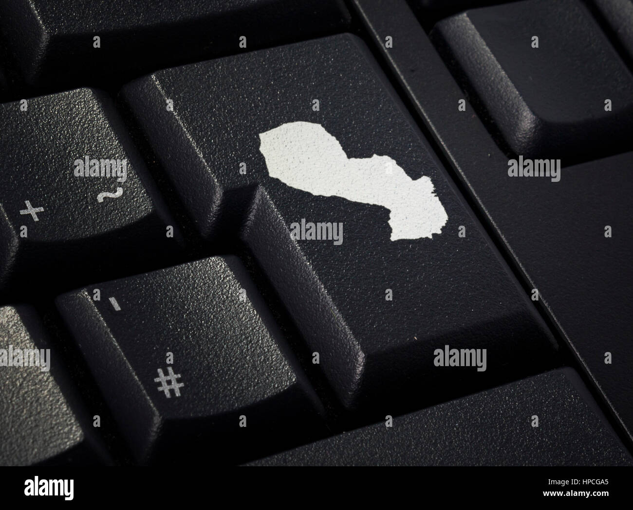 Return key in the shape of Paraguay.(series Stock Photo - Alamy