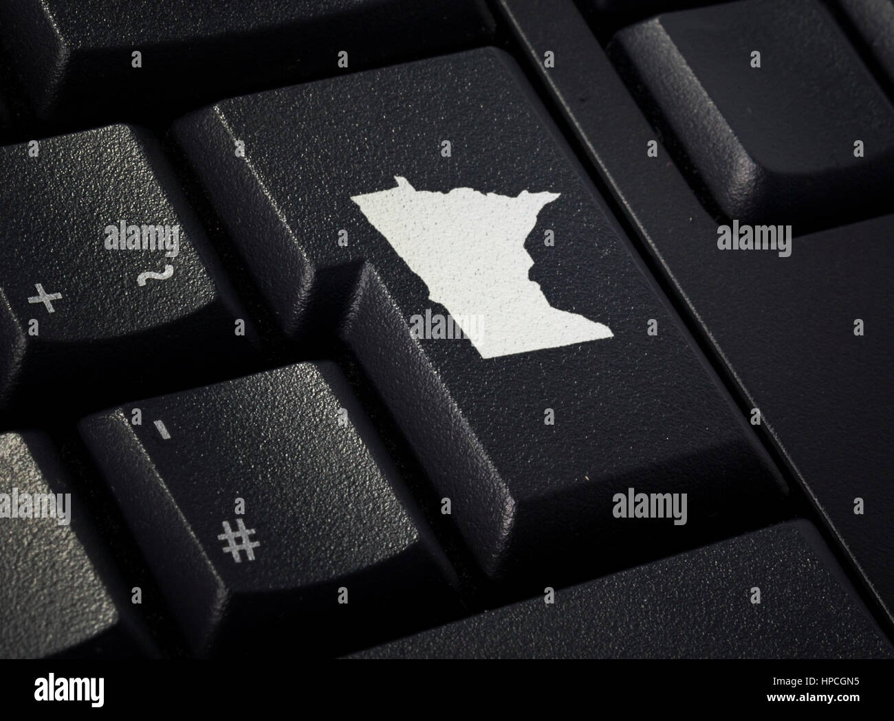 Return key in the shape of Minnesota.(series Stock Photo - Alamy